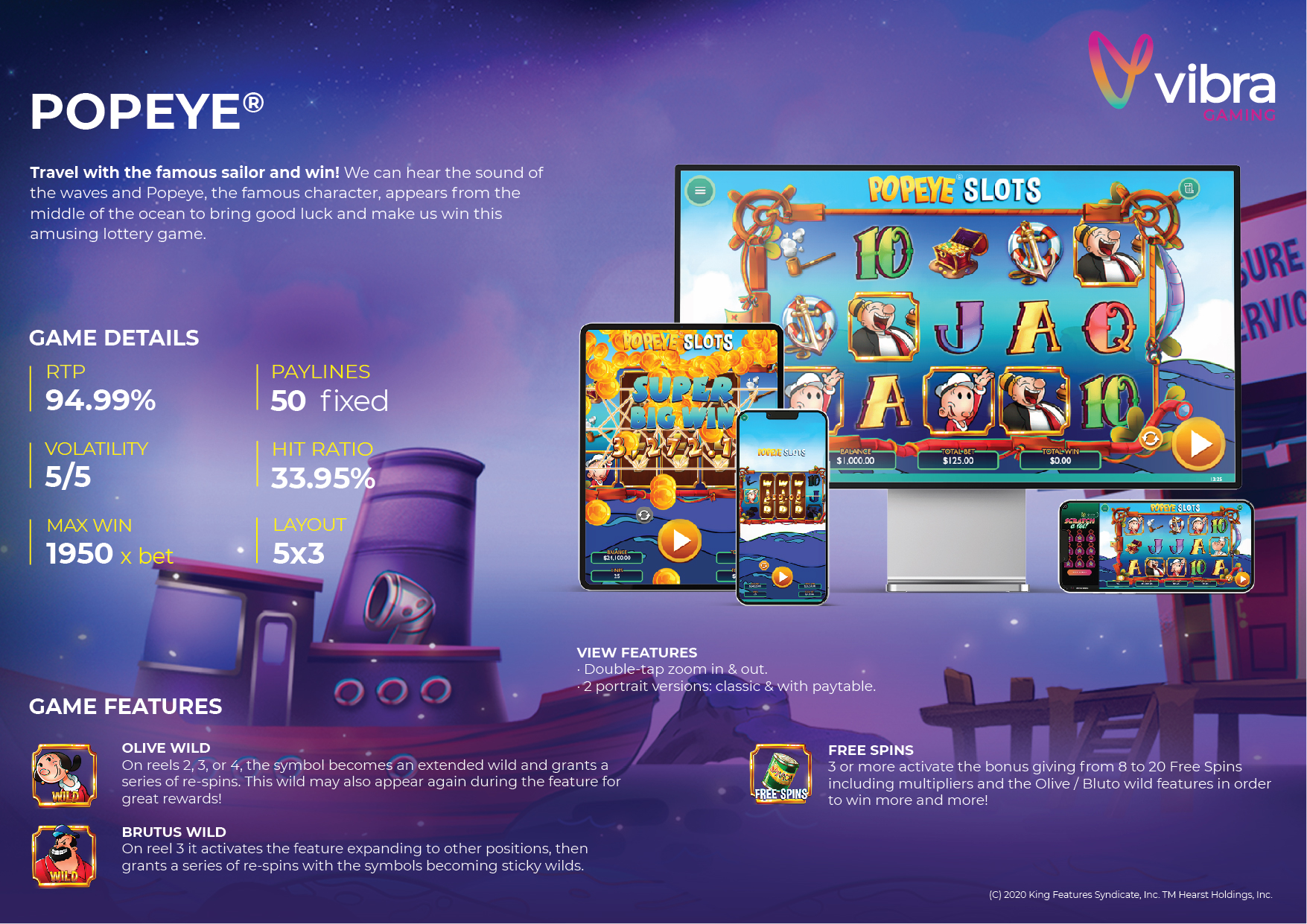 Popeye Slots – Vibra Gaming